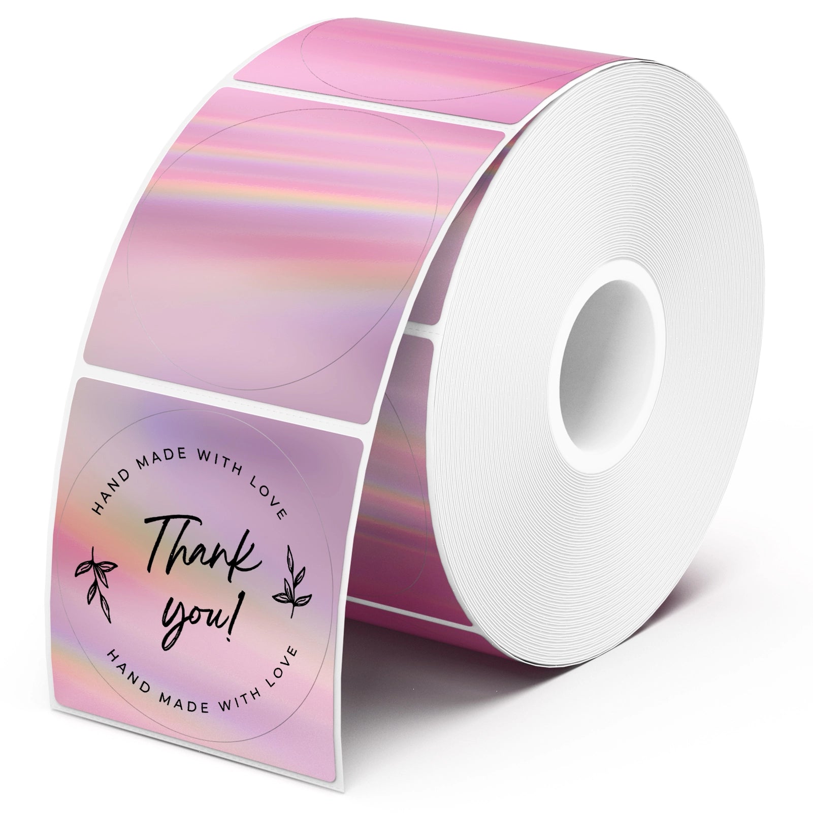MUNBYN 2" Circle Holographic Iridescent Thermal Labels