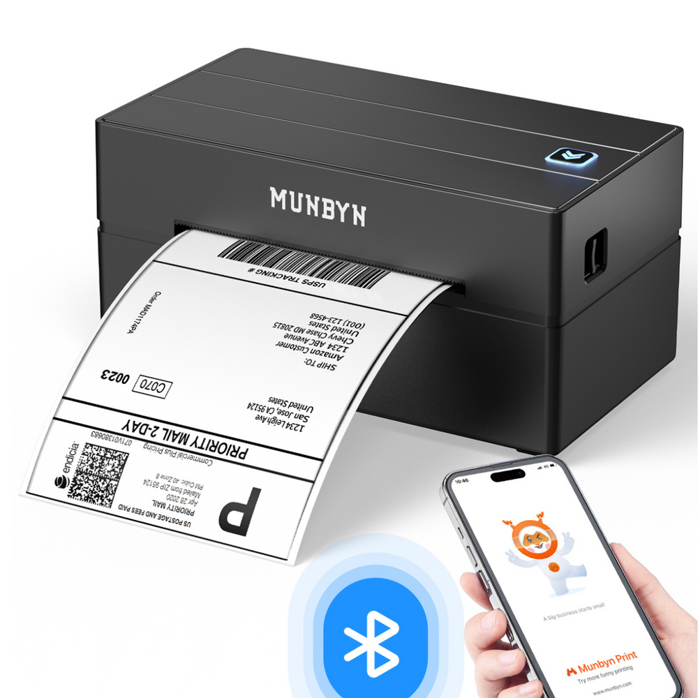 MUNBYN RealWriter 130 Bluetooth Label Printer | MUNBYN