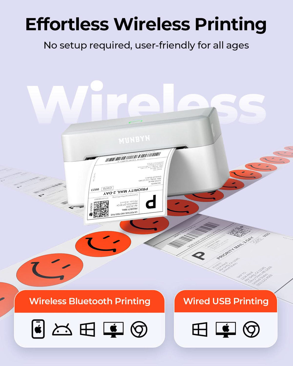 MUNBYN RealWriter 403B Thermal Label Printer