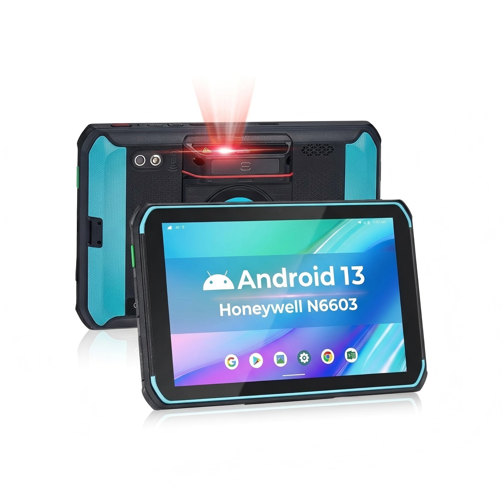 MUNBYN ILT01 Rugged Android Tablet with Barcode Scanner