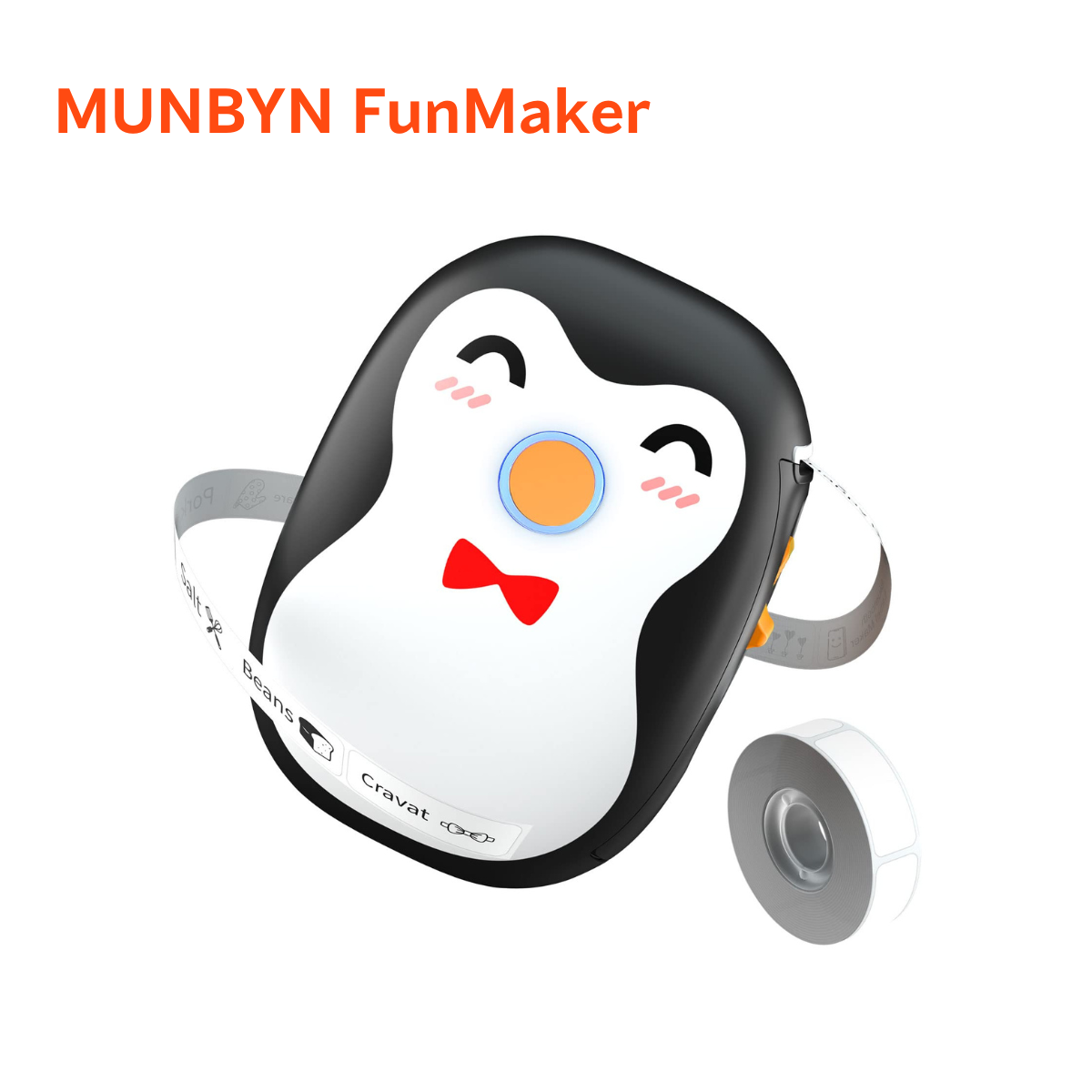 MUNBYN® | FunMaker Black Penguin Mini Thermal Label Printer – MUNBYN